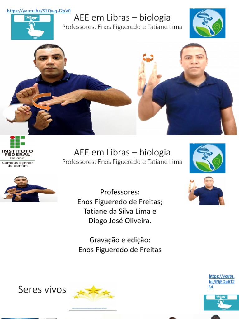 AEE em Libras - Biologia | PDF | Gastronomia, comida e vinho | Ciências ...