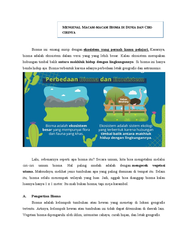 Mengenal Macam Bioma | PDF