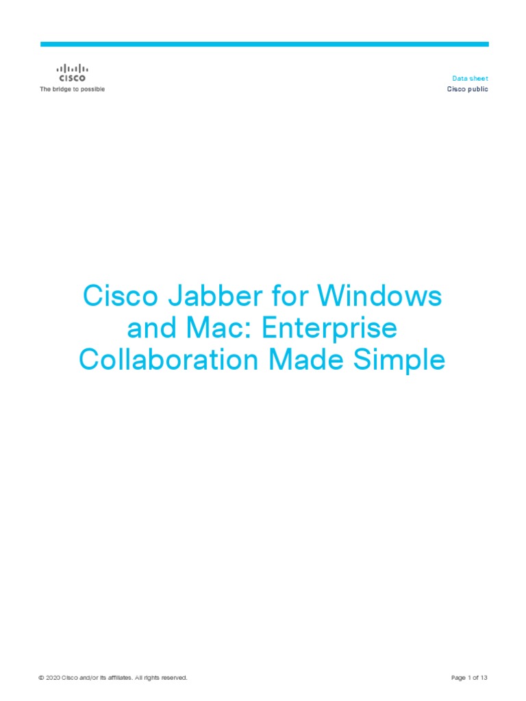 Cisco Jabber - IP Softphone | PDF | Instant Messaging | Microsoft Outlook
