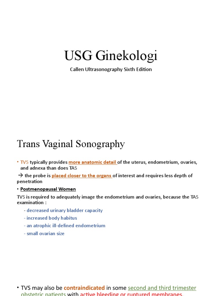 USG Ginekologi: Callen Ultrasonography Sixth Edition | PDF | Uterus ...