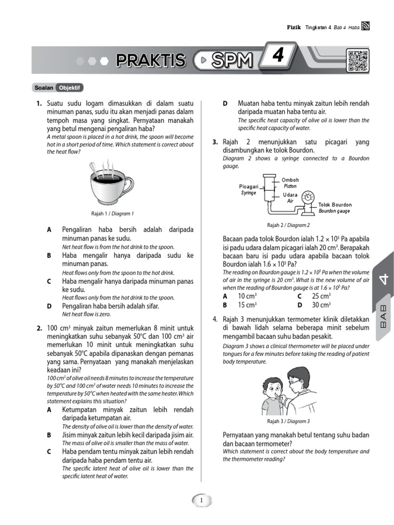 PRAKTIS FIZIK BAB 4 Ting 4 | PDF