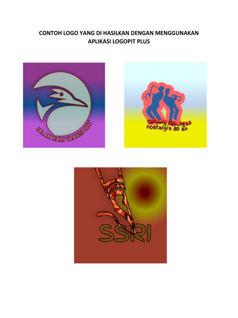 Contoh Logo Yang Di Hasilkan Dengan Menggunakan Aplikasi Logopit Plus ...