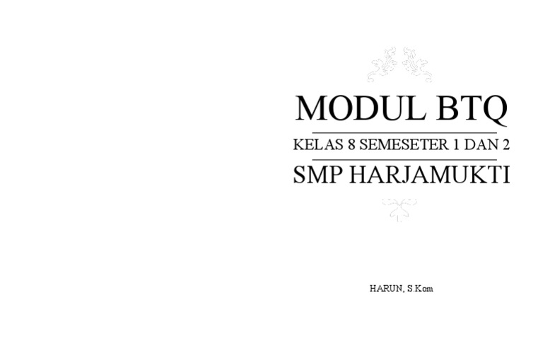 Modul BTQ KLS 8 | PDF