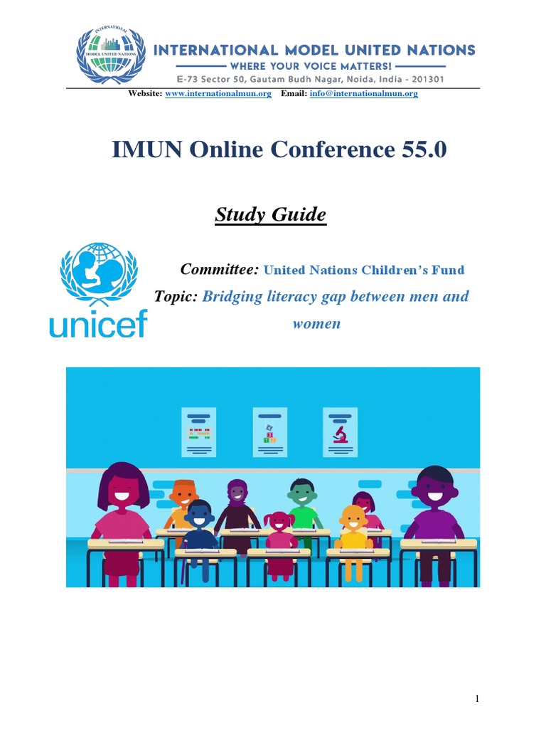 Study Guide - UNICEF - International MUN Online Conference 55.0 | PDF