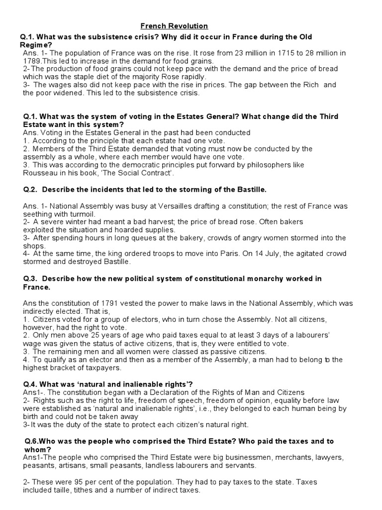 Seeds of Revolution: An Analysis of Key Events and Developments During ...