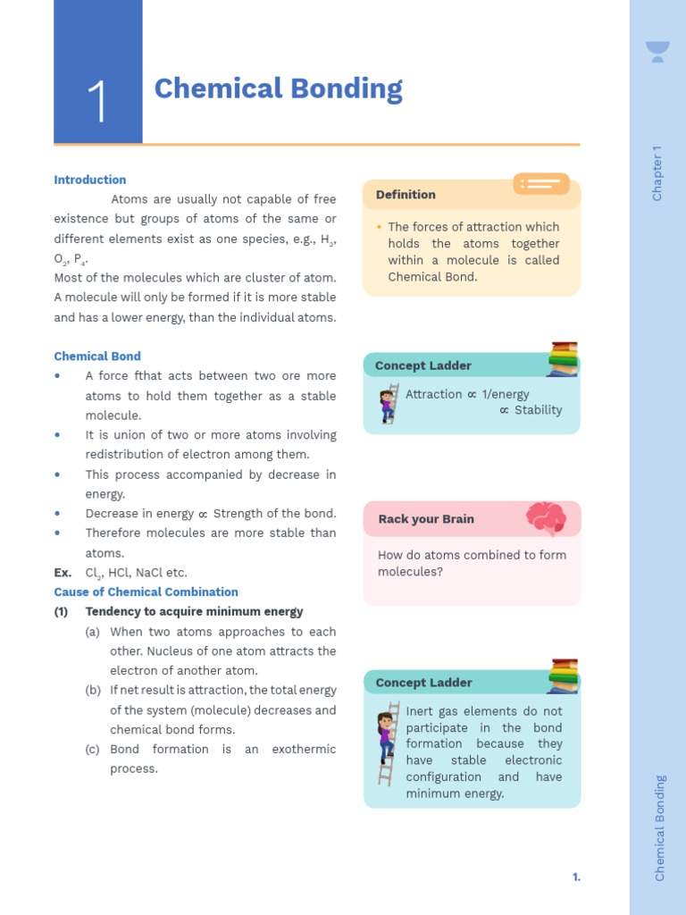 Chemical Bonding | PDF | Ionic Bonding | Chemical Bond