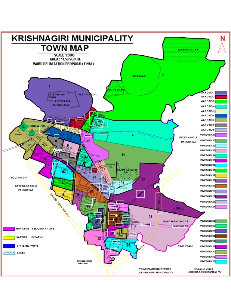 Krishnagiri Town Map | PDF