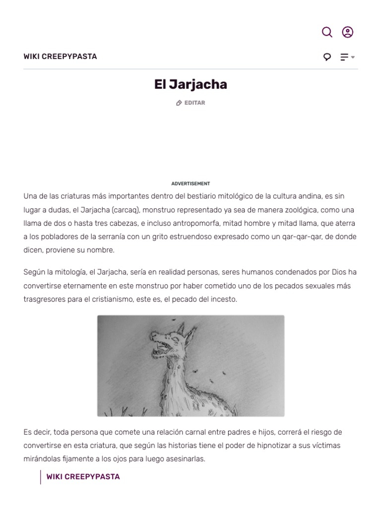 El Jarjacha - Wiki Creepypasta - Fandom | PDF | Religión y ...