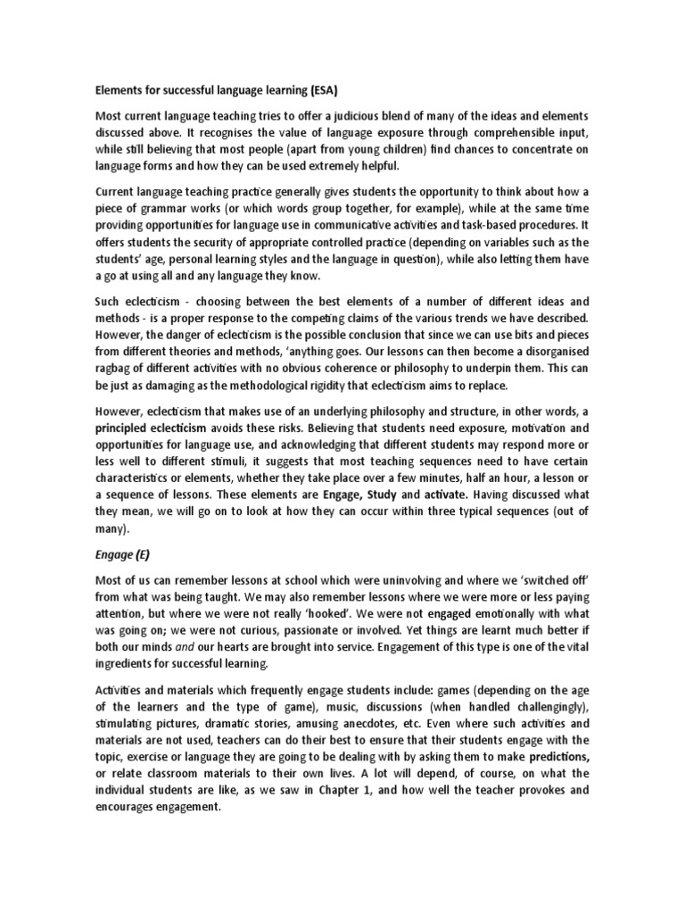 Language Learning Essentials | PDF | Learning | Teachers