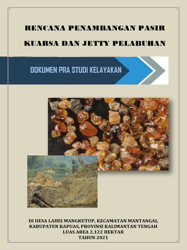 Dokumen Pra FS Penambangan Pasir Kuarsa Dan Rencana Pelabuhan | PDF
