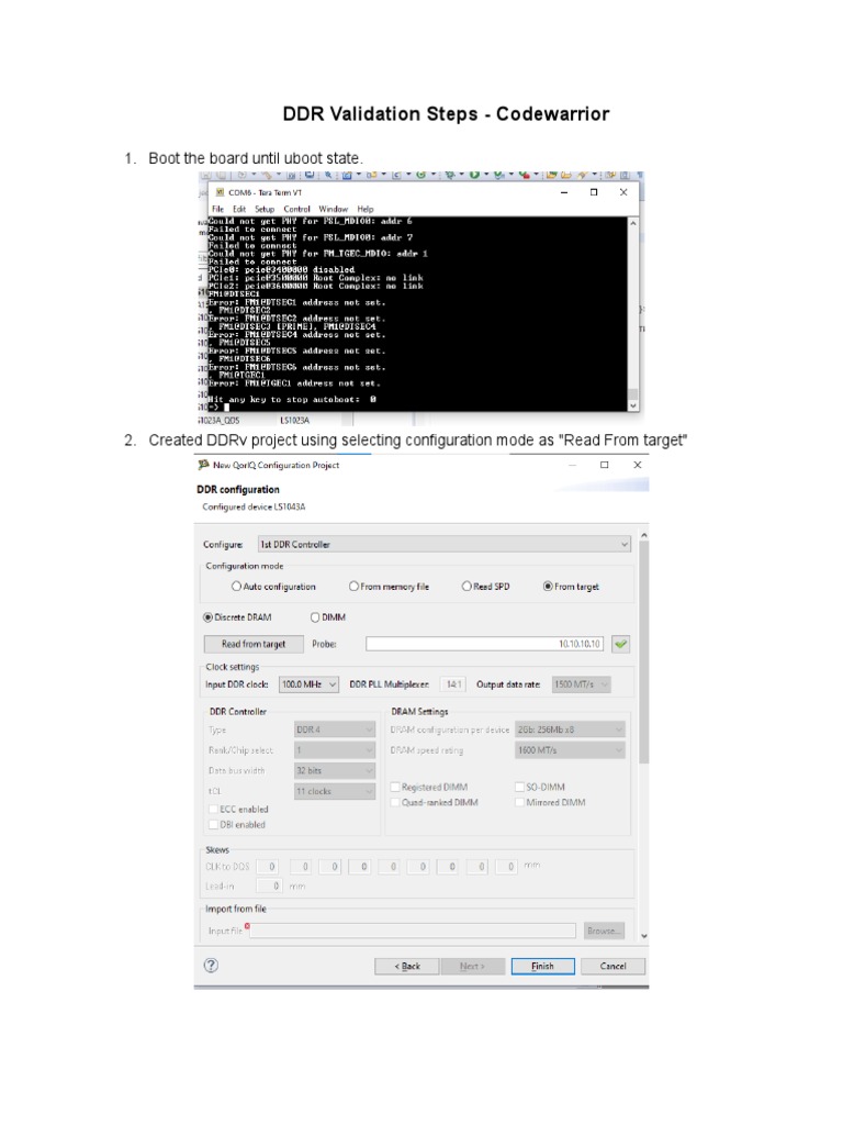DDR Validation Guide: CodeWarrior | PDF | Computers