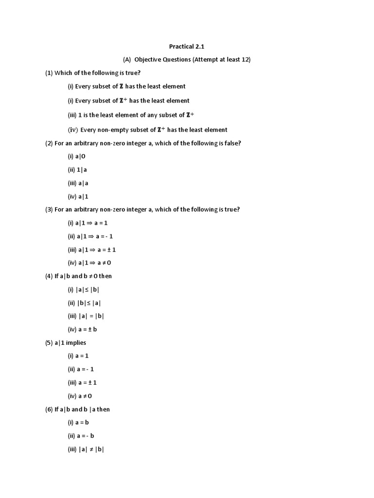 Practical Sem1 Pap2 | PDF | Abstract Algebra | Number Theory