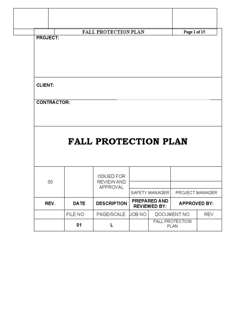 Fall Protection Plan Guide | PDF | Safety