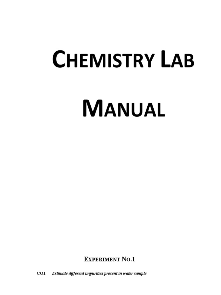 Chemistry Lab Manual | PDF | Chemistry | Titration
