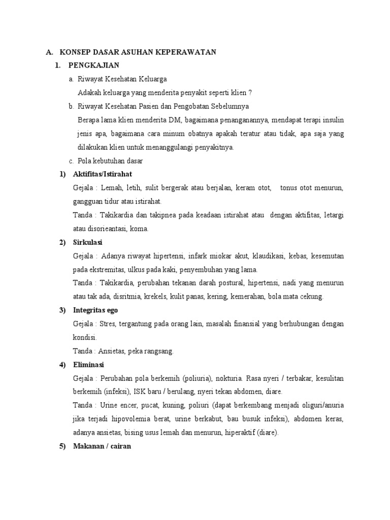 Konsep Dasar Asuhan Keperawatan | PDF