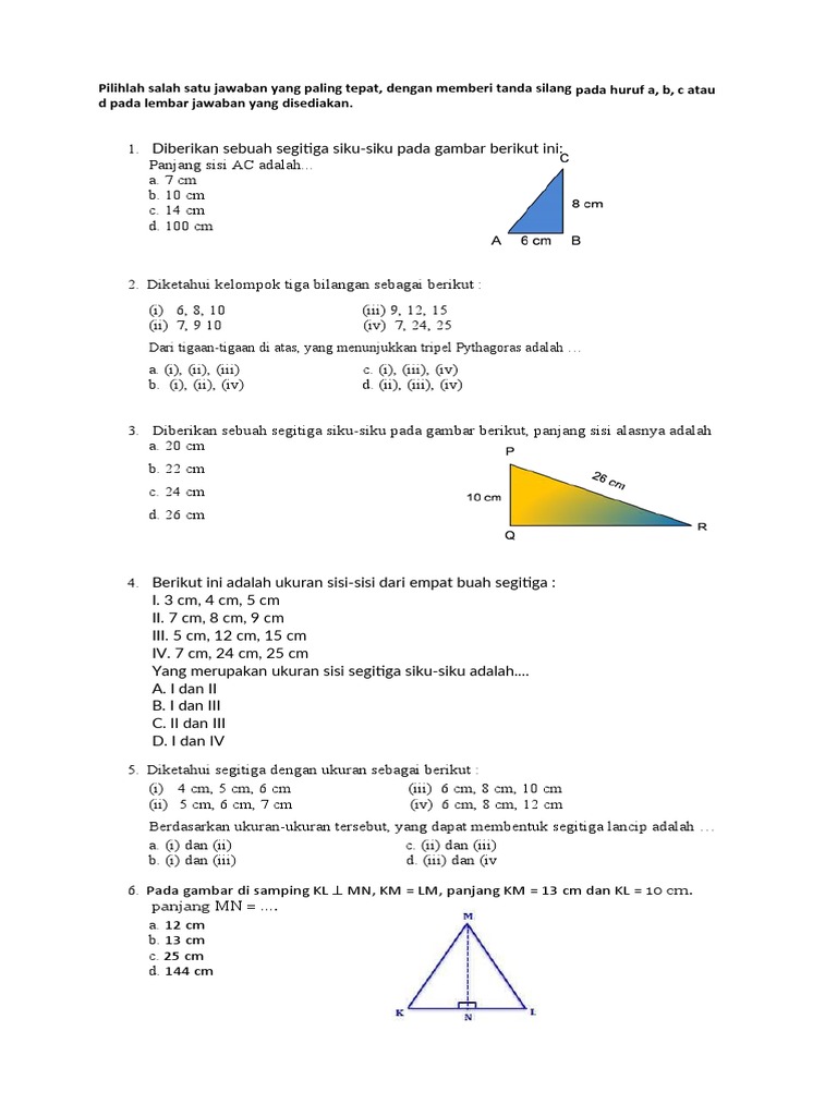 Soal PAS GENAP MATEMATIKA KELAS 8 | PDF