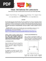 Formato Ieee para Presentación de Informes de Laboratorios | PDF | Física | Laboratorios