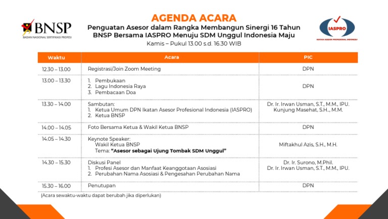 Agenda Acara IASPRO | PDF | Pengembangan Diri | Kesehatan Holistik