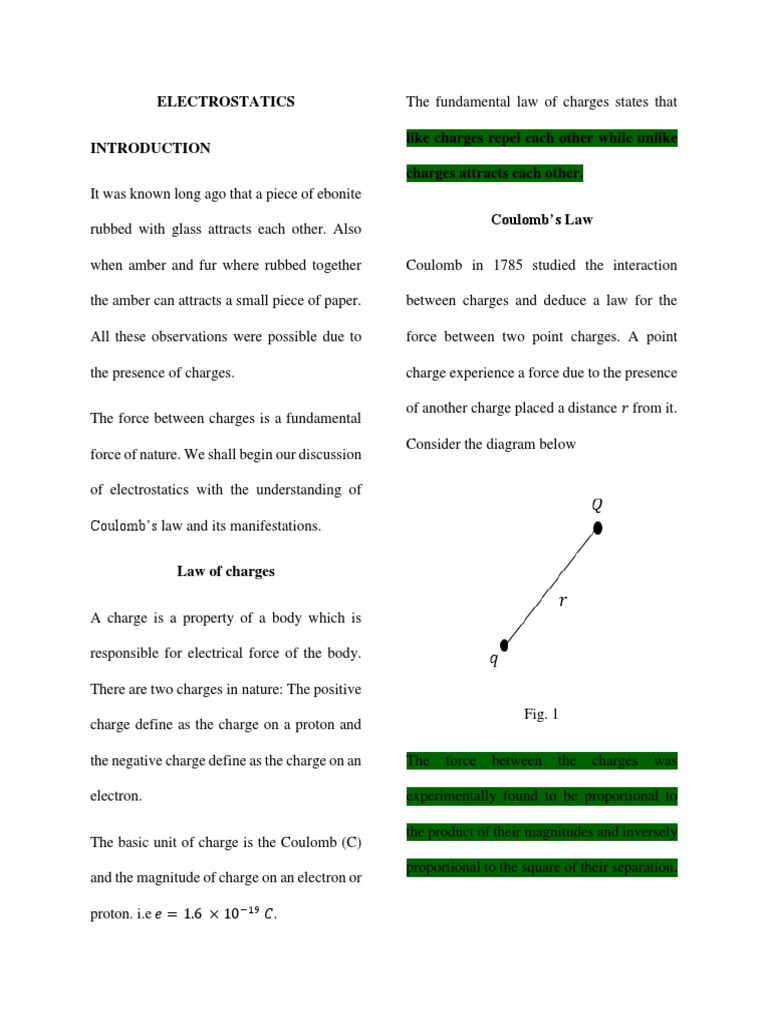 PHYS 122 (Electrostatics) | PDF | Electric Charge | Electrostatics