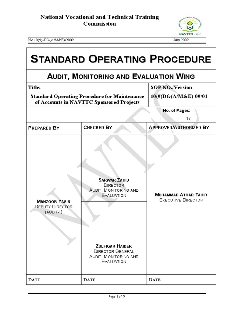Guidelines SOP ACcounting System | PDF | Voucher | Payments