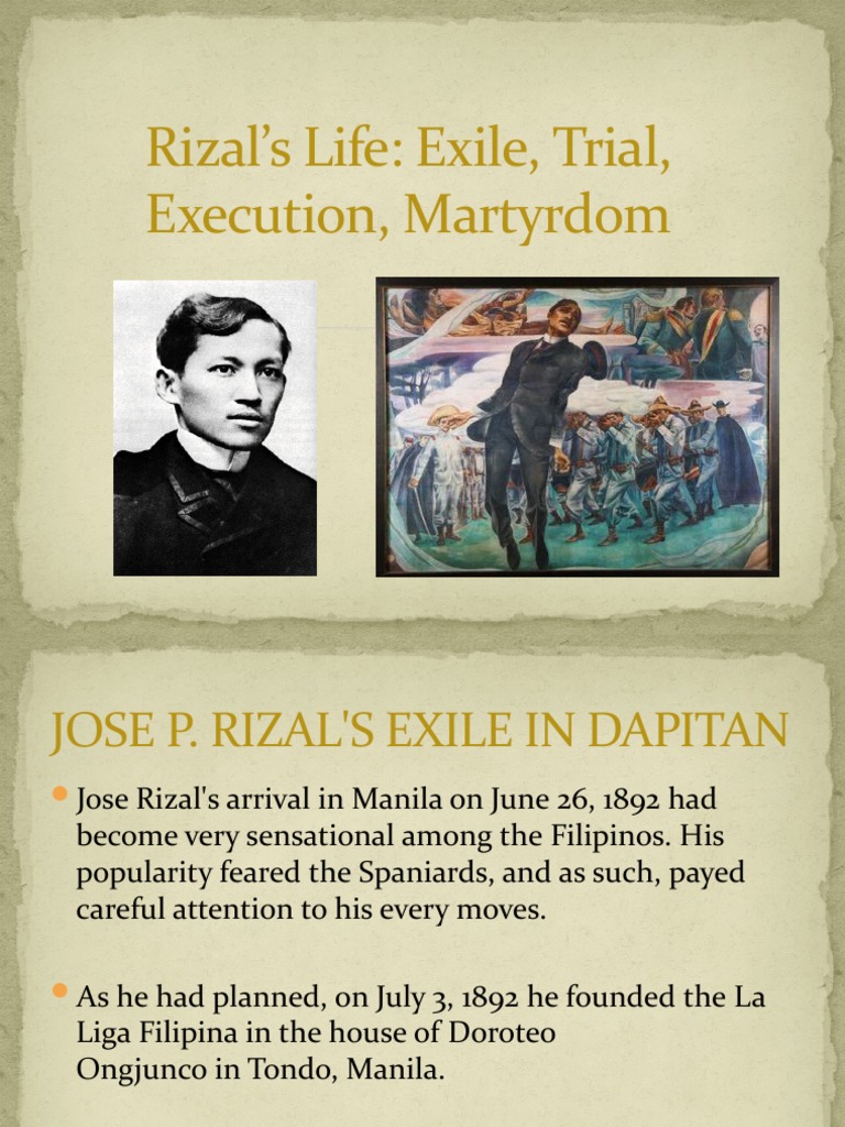 Rizal's Life: Exile, Trial, Execution, Martyrdom | PDF | Philippines