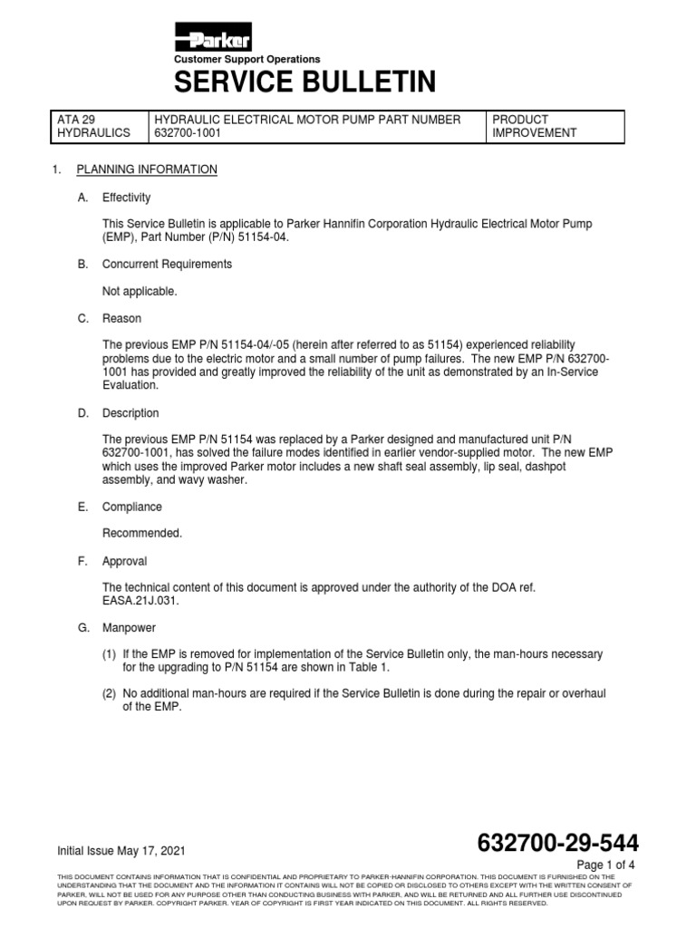 Service Bulletin: Customer Support Operations | PDF | Reliability ...