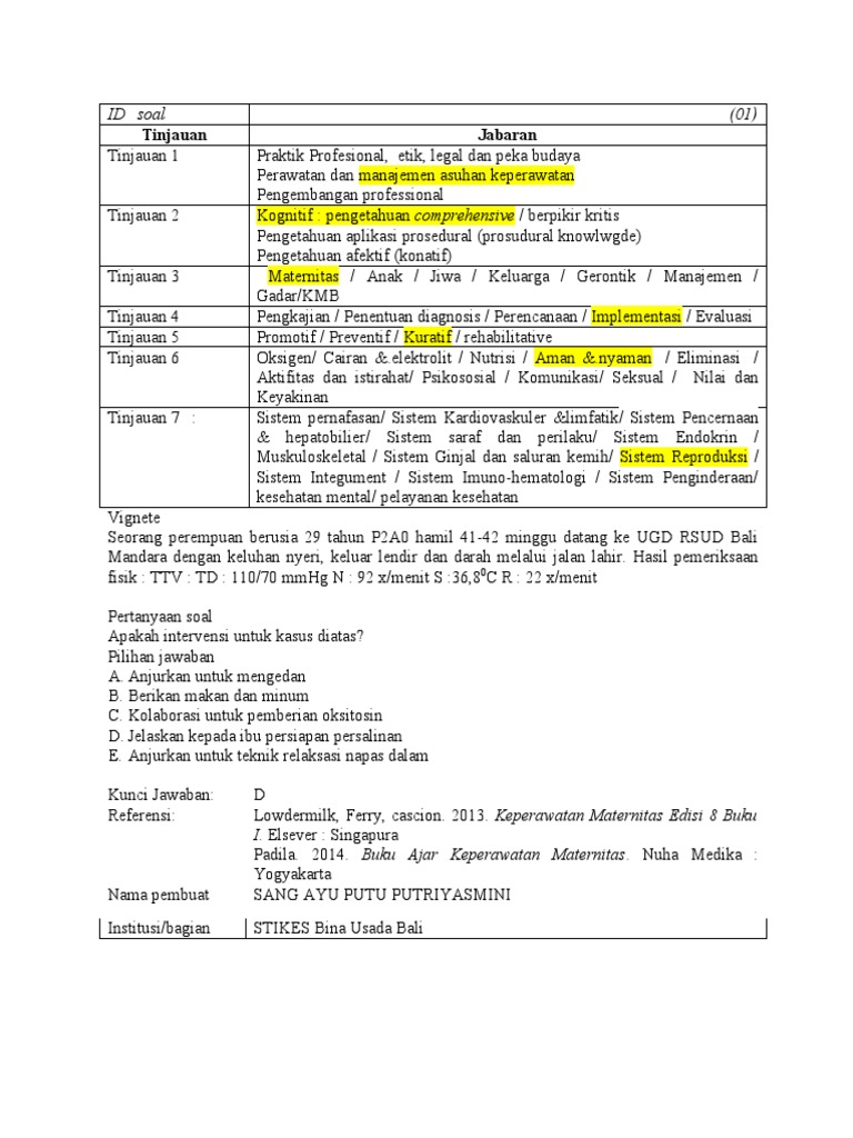 SOAL UKOM Maternitas | PDF