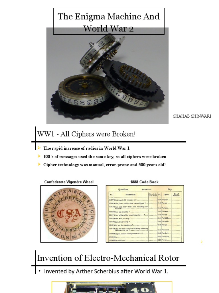 The Enigma Machine and World War 2: Shahab Shinwari | PDF | U Boats ...