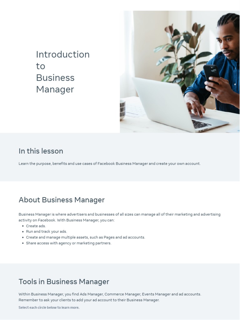 Introduction To Business Manager | PDF | Business | Facebook