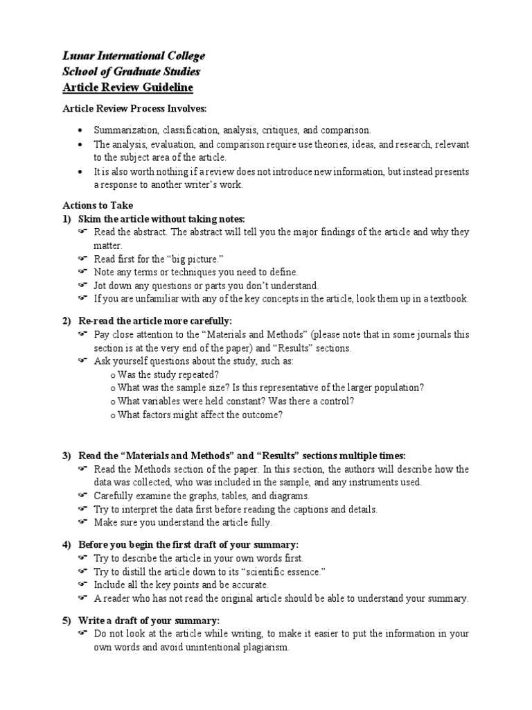 Group Assignment and Article Review Guideline | PDF | Citation | Cognition