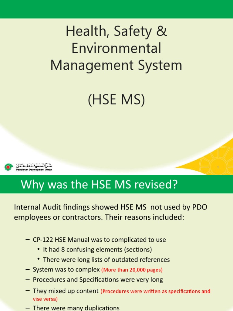 HSE MS Training Feb 2019 | PDF | Specification (Technical Standard ...