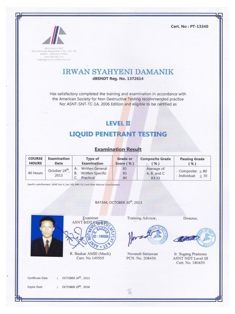 PT Certificate | PDF