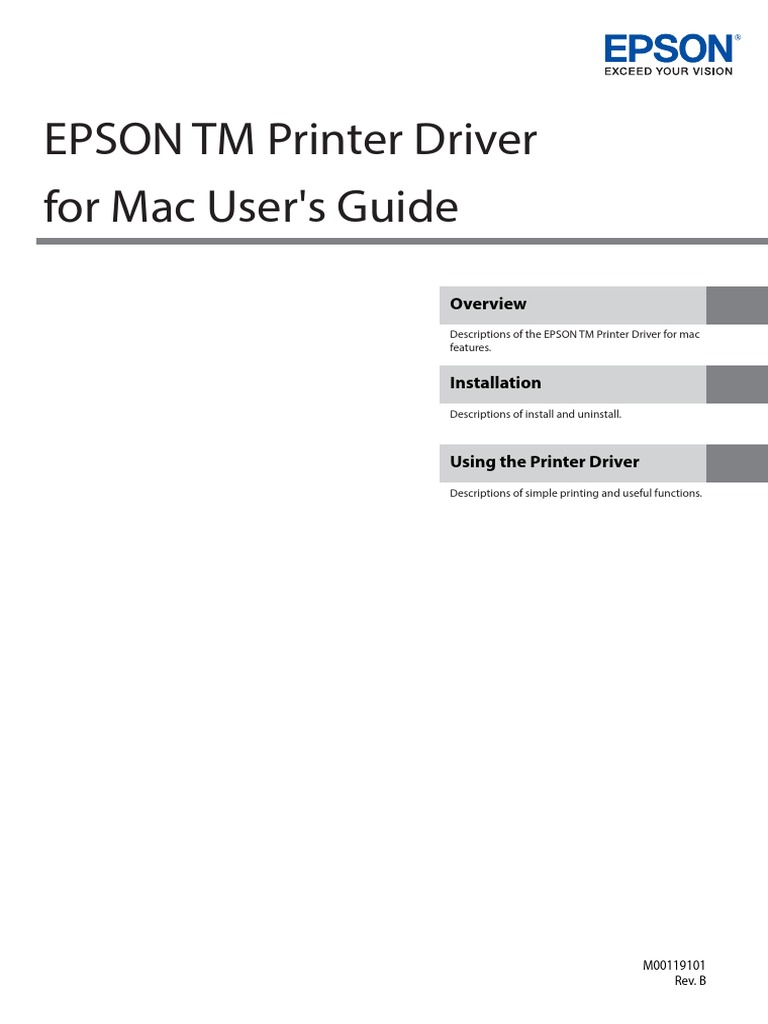 For Mac User's Guide EPSON TM Printer Driver | Download Free PDF | Printer (Computing) | Ip Address