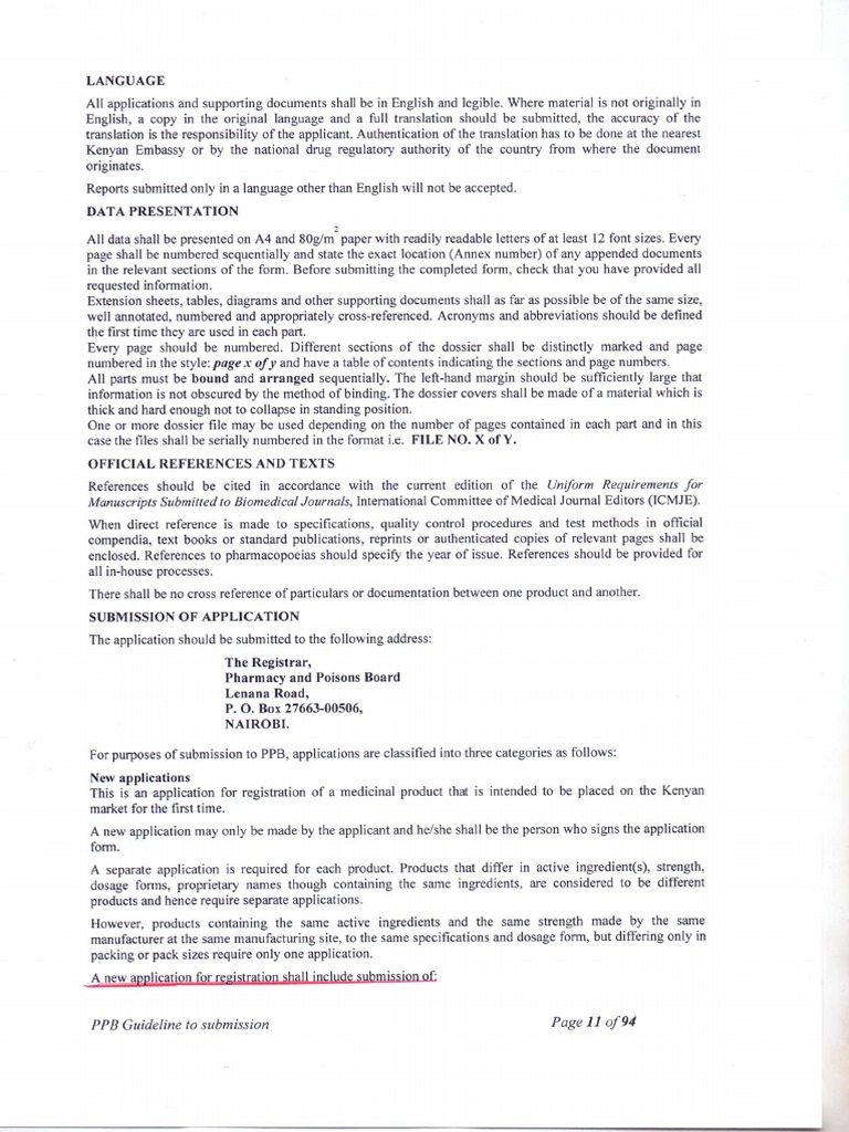 PPB Drug Registration Guidelines. | PDF