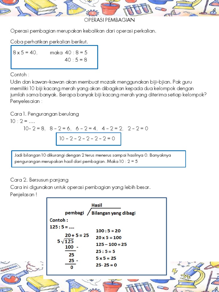 Operasi Pembagian | PDF