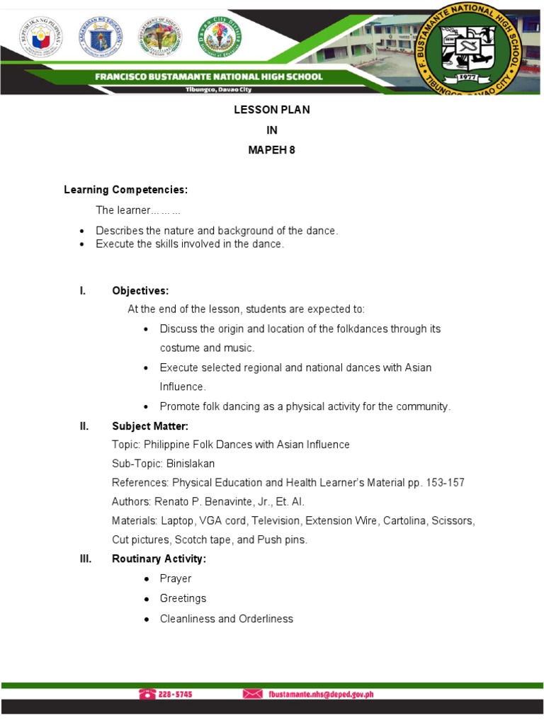 Grade 8 Lesson Plans | PDF | Theatre | Performing Arts