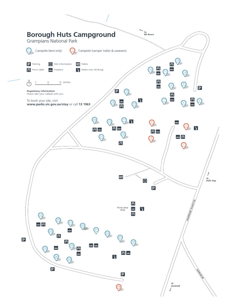 Borough Huts Campground Map | PDF | Campsite | Leisure