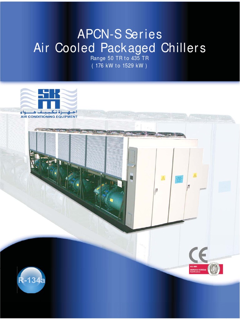 APCN-S Series Air Cooled Packaged Chillers: Range 50 TR To 435 TR (176 ...