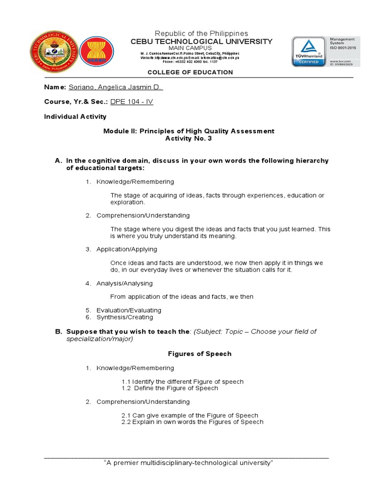 High-Quality Assessment Principles Guide | PDF | Speech | Cognition