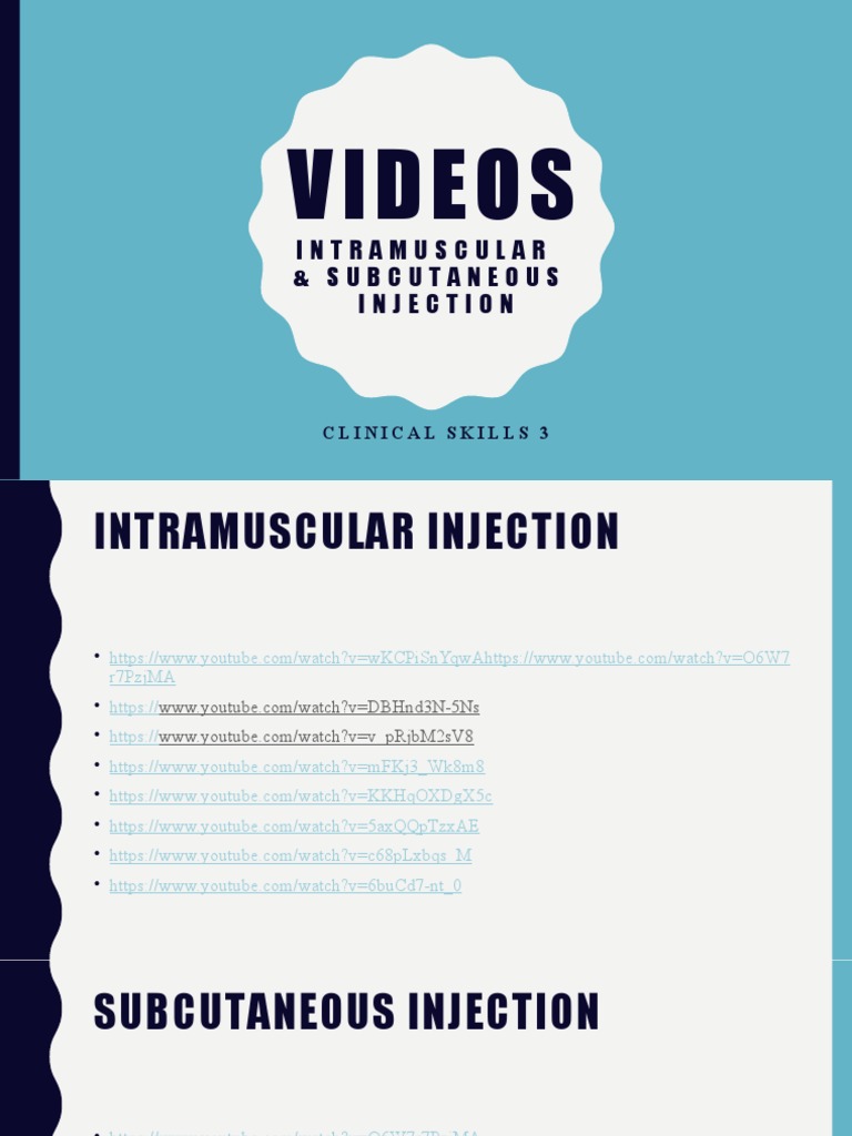 MI and SC Injections | PDF