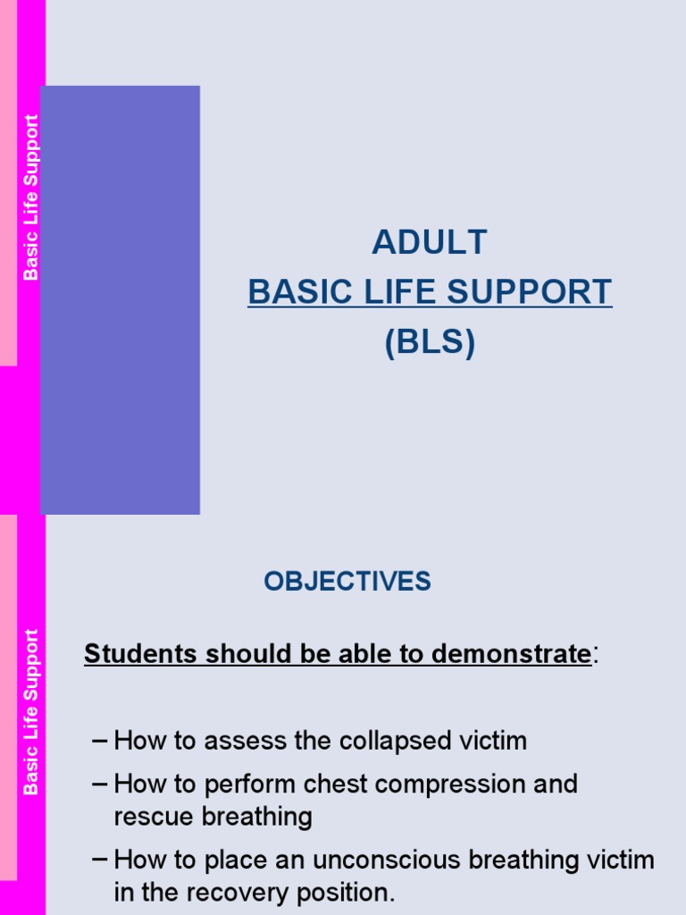 Adult Basic Life Support (BLS) | PDF | Cardiopulmonary Resuscitation ...