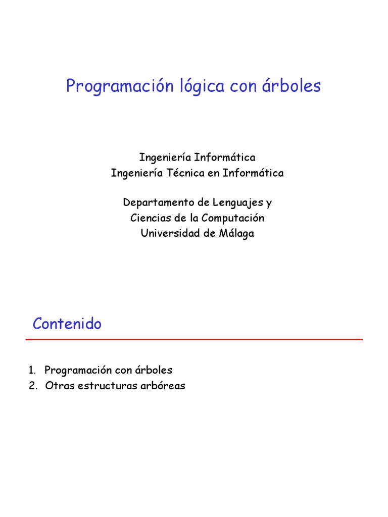 Programación lógica con árboles: representación y procesamiento de ...