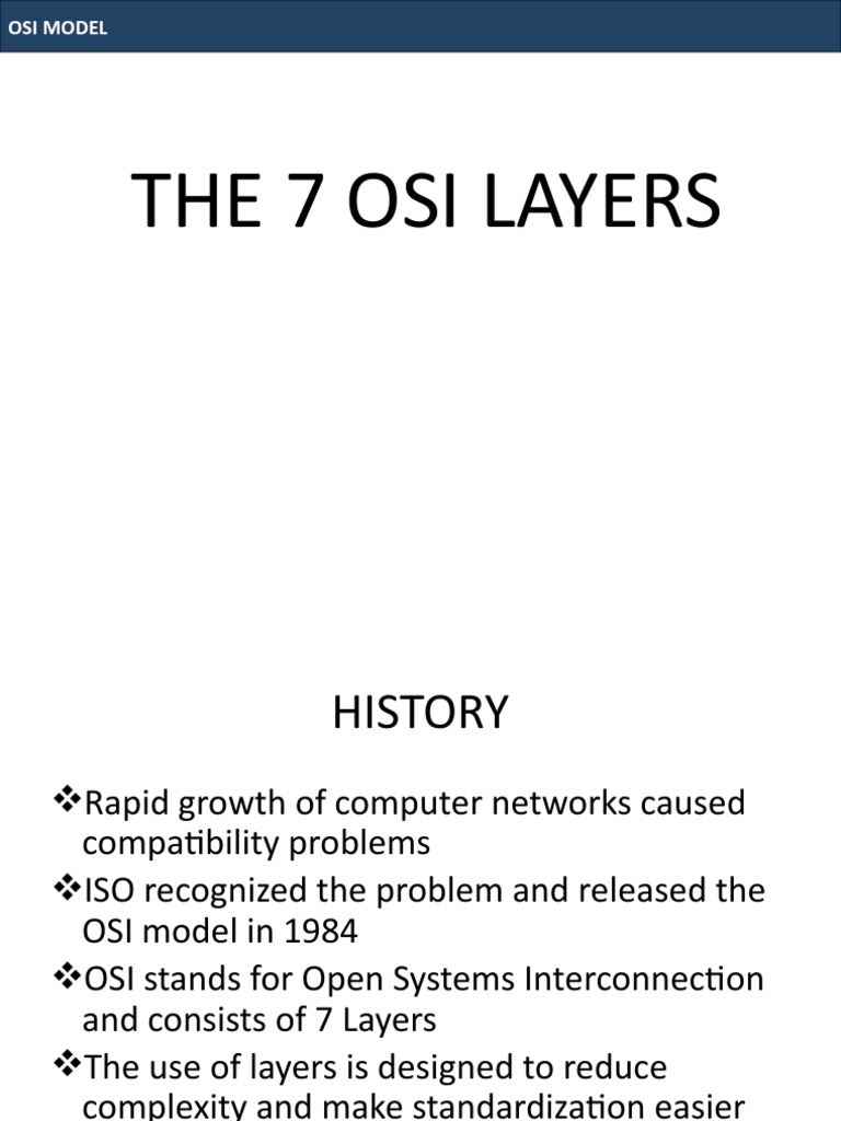 Osi Layers | Download Free PDF | Osi Model | Computer Network