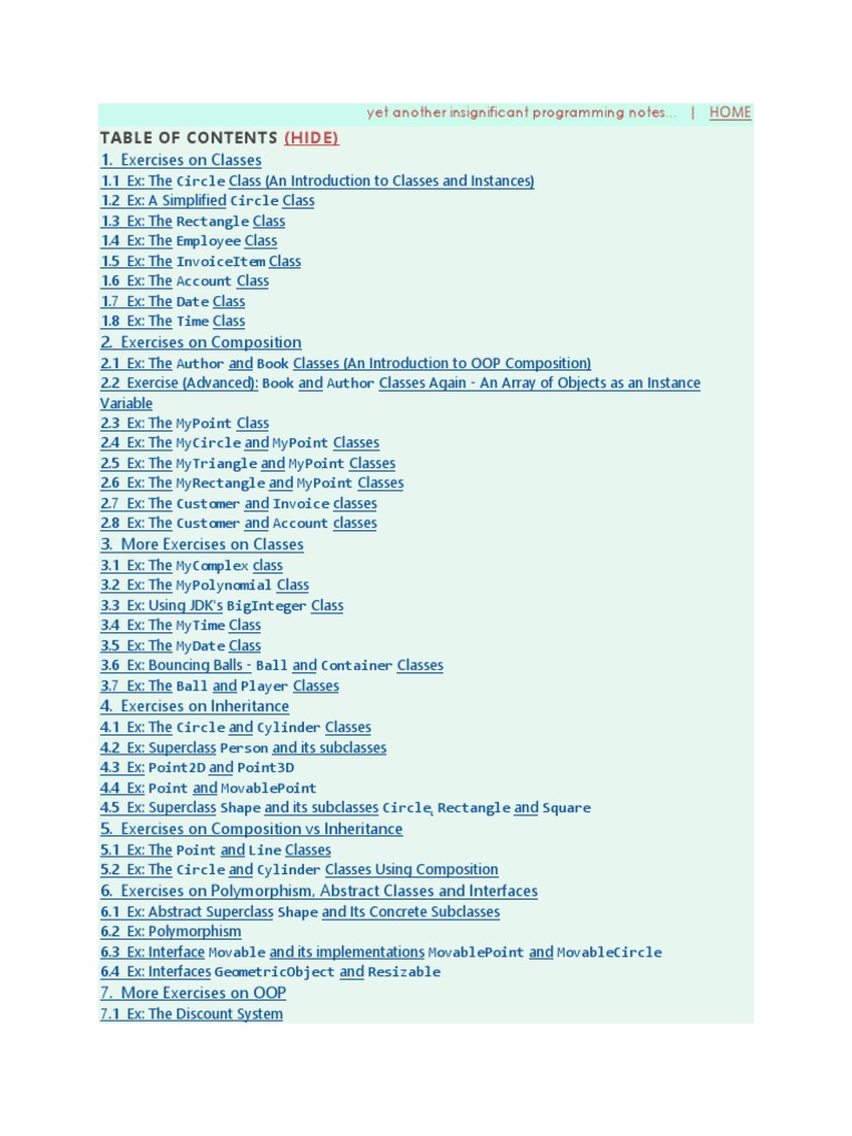 Programming Notes PDF | PDF | Inheritance (Object Oriented Programming ...