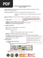 Detailed Lesson Plan in Math 1 | PDF | Lesson Plan | Pedagogy