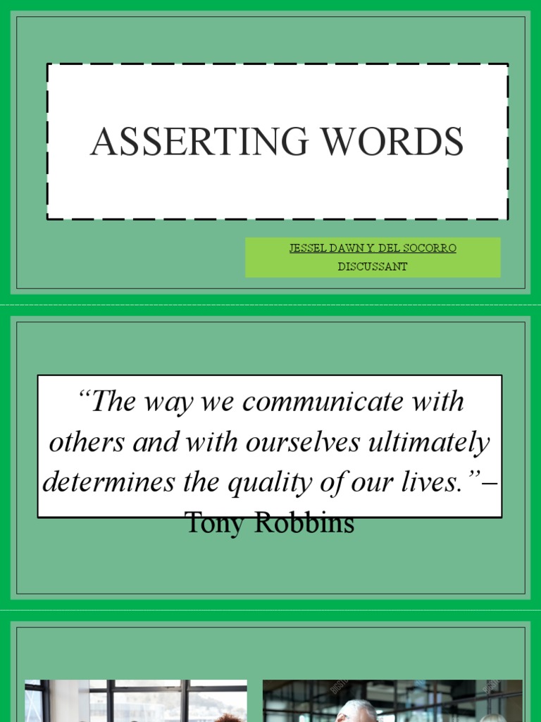 Asserting Words (Verbs) | PDF | Nonverbal Communication | Cognition
