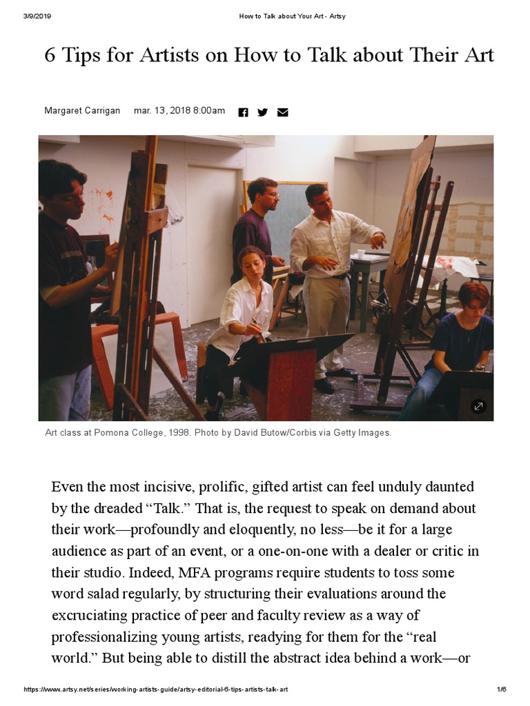 How To Talk About Your Art - Artsy | PDF | Cognition | Cognitive Science