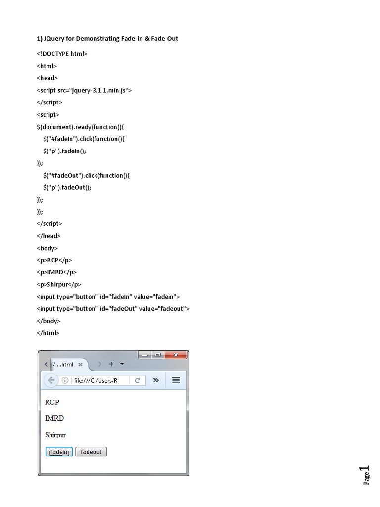 Jquery Lab | PDF | J Query | Computing