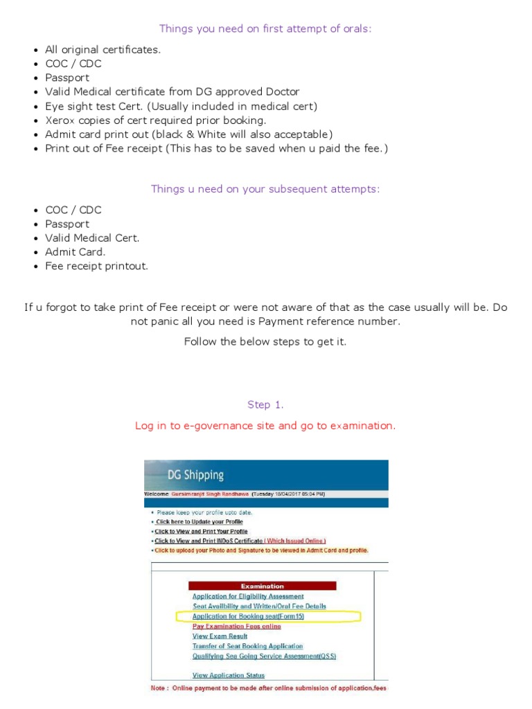 Noida MMD Orals Checklist | PDF
