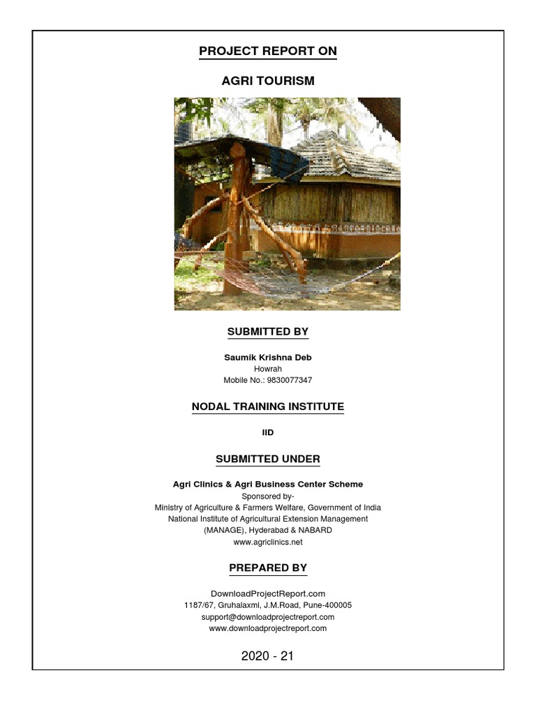 Project Report On Agri Tourism: Submitted by | PDF | Depreciation | Net ...
